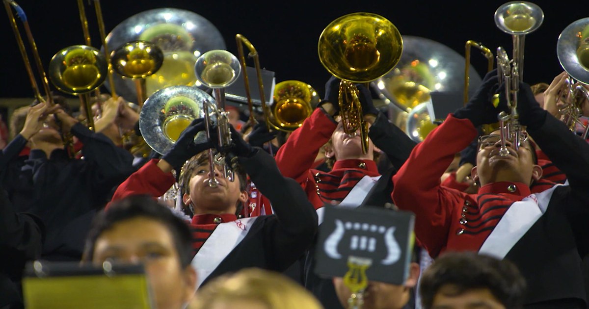 Meet the marching band that takes football games very seriously