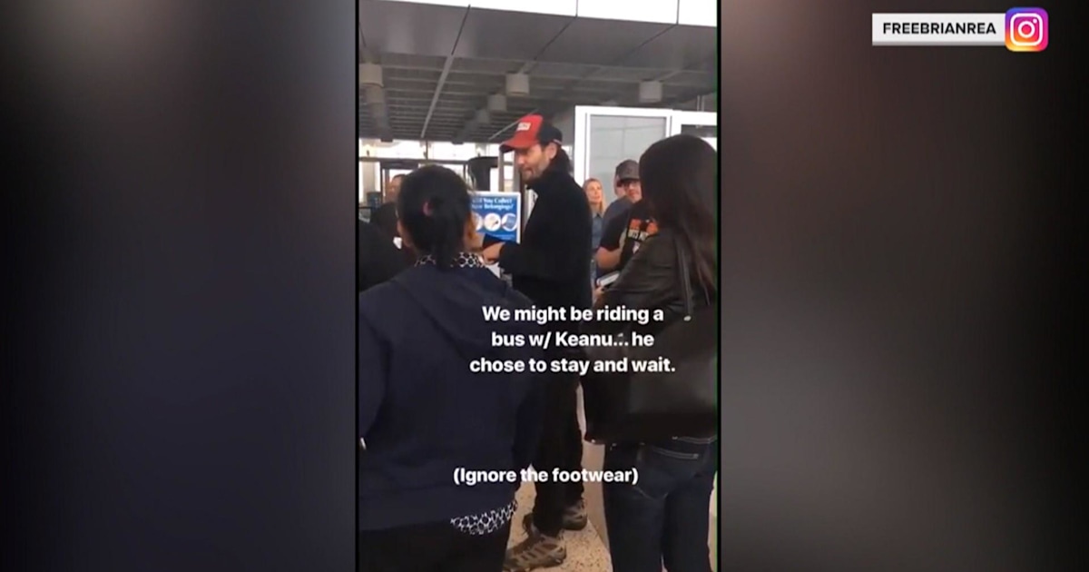Real-life hero Keanu Reeves helps stranded passengers at airport Real-life hero Keanu Reeves helps stranded passengers at airport