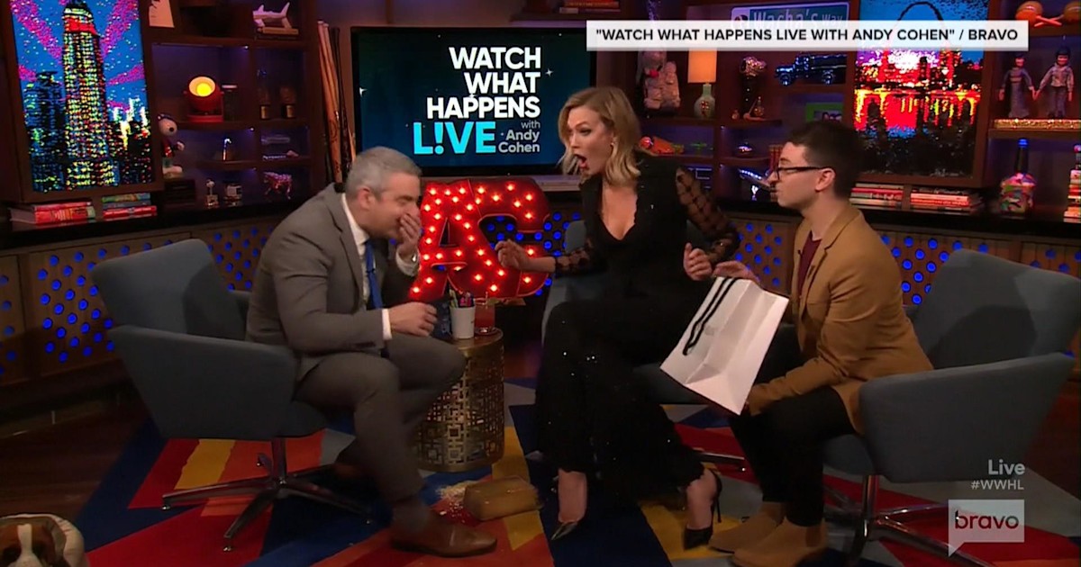 Whoops! Watch Andy Cohen drop Karlie Kloss’ homemade cake