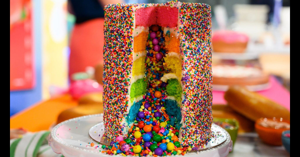 How to make the Instagram-famous ‘rainbow explosion’ cake