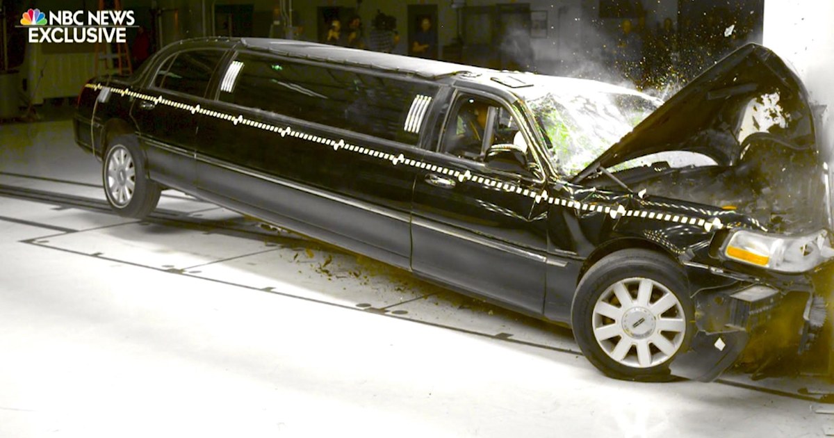Are stretch limos safe? Watch this crash-test footage of a startling crash