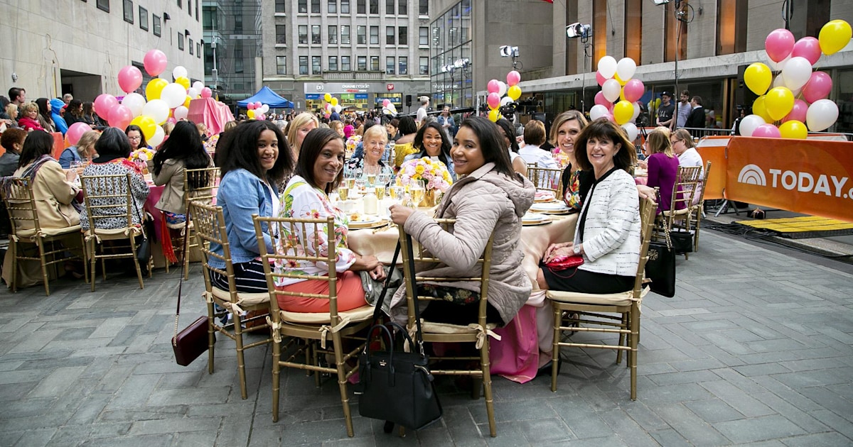 Mother’s Day party on the plaza! TODAY toasts some deserving moms