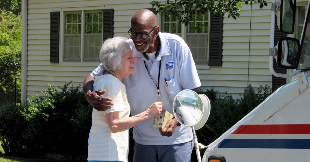 Beloved mailman who retired after 35 years gets special send-off