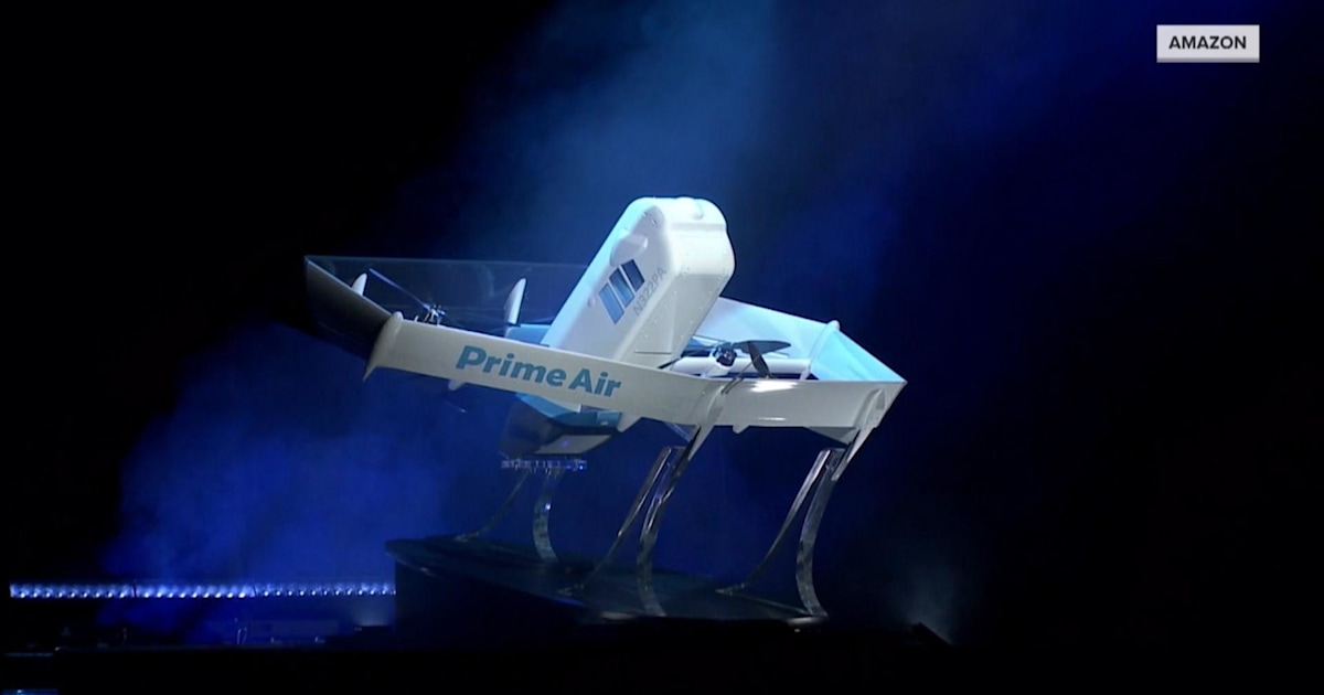 Amazon debuts new package delivery drone