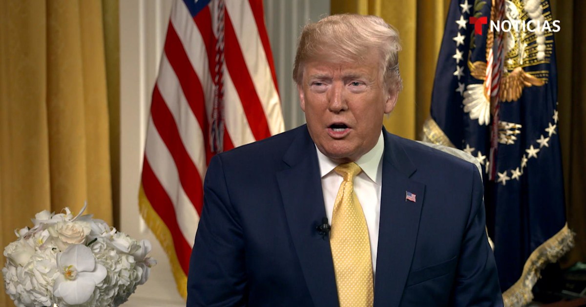 President Trump discusses 2020 adversaries in Telemundo interview
