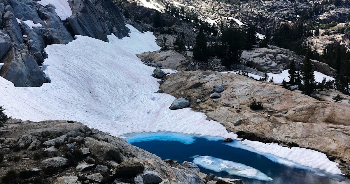 Pink ‘watermelon snow’ appears at Yosemite
