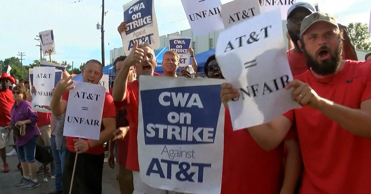 AT&T workers strike over alleged unfair labor practices
