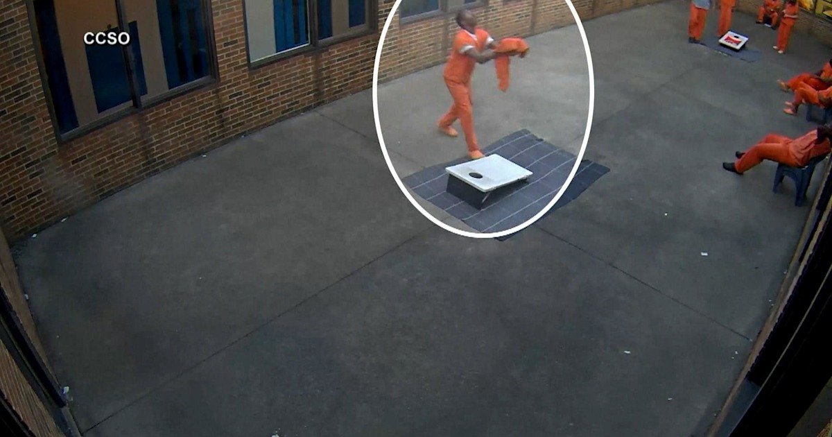 Watch: Drone drops package to inmate in jail