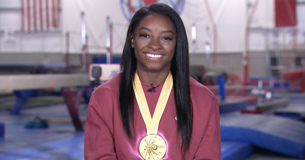 Simone Biles in 'awe' after making gymnastics history at world ...