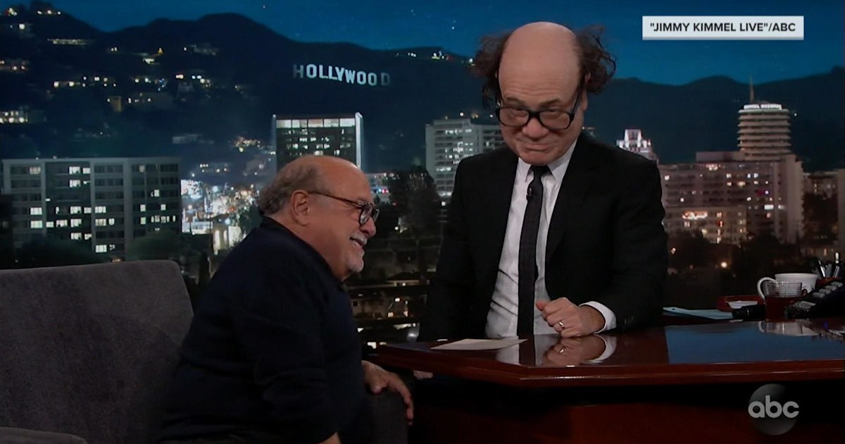Danny DeVito reacts to Jimmy Kimmel’s creepy Danny DeVito mask