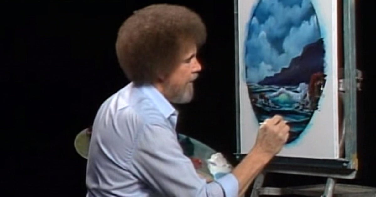 Fans line up for Bob Ross art exhibit