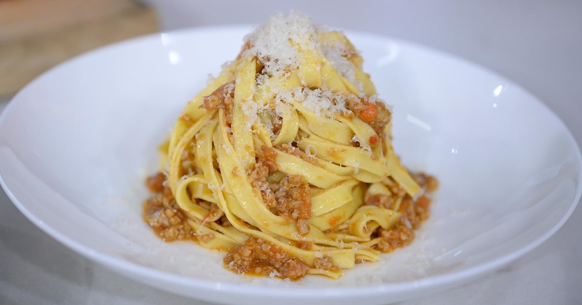 Chef Stefano Secchi whips up ragu Modenese