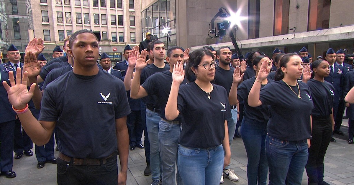 Watch 34 new Air Force members sworn in live on TODAY