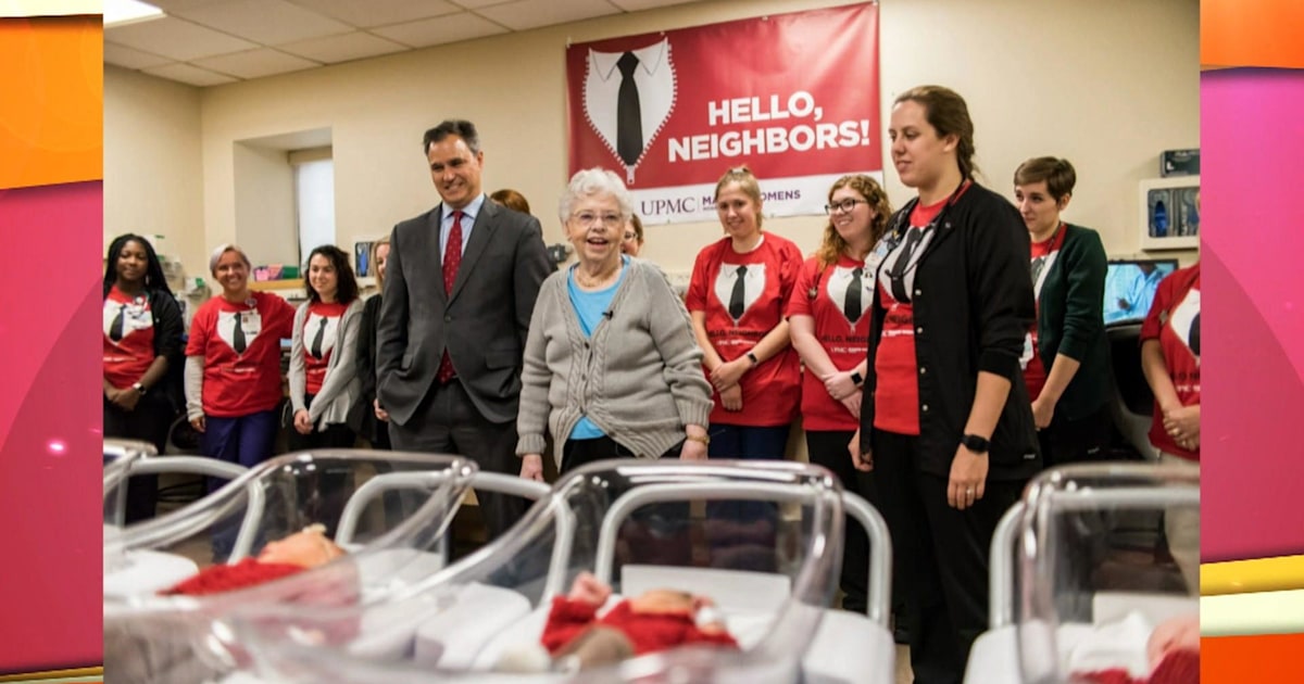 See newborns dressed up as Mister Rogers for World Kindness Day