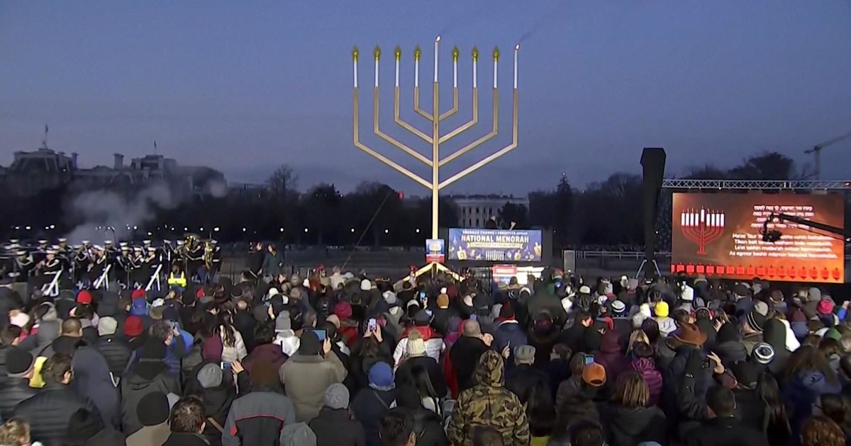 Lighting of national menorah marks the start of Hanukkah
