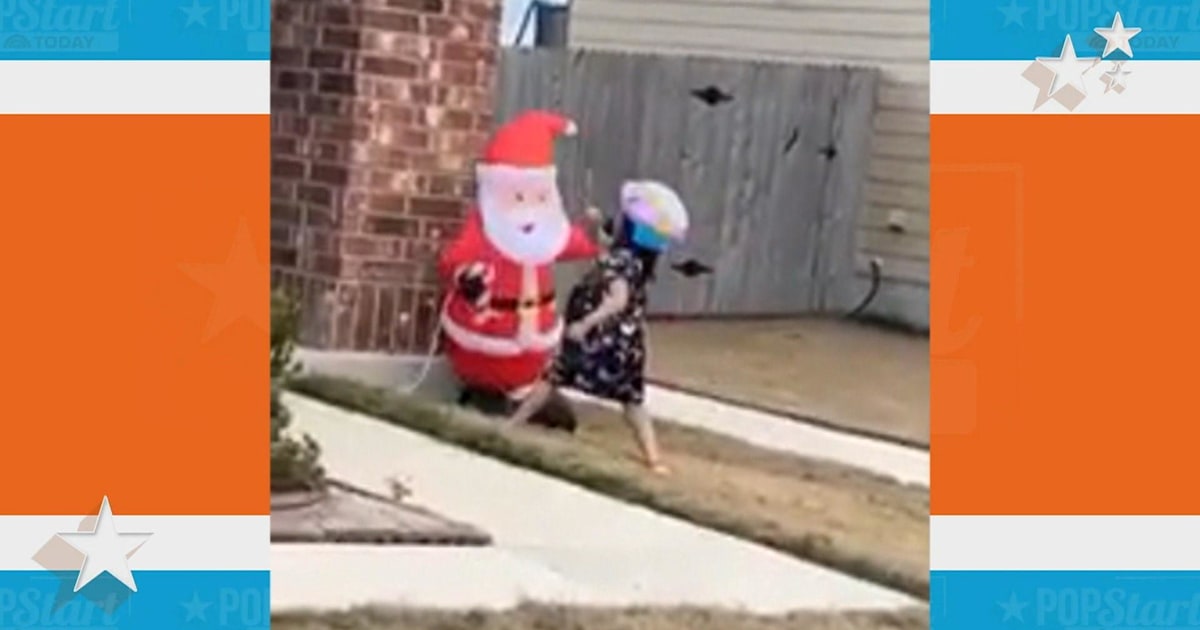 This little girl’s present for Santa Claus is a flurry of punches