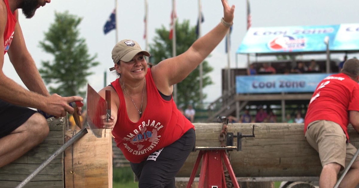 Meet professional lumberjill Tracie Henning