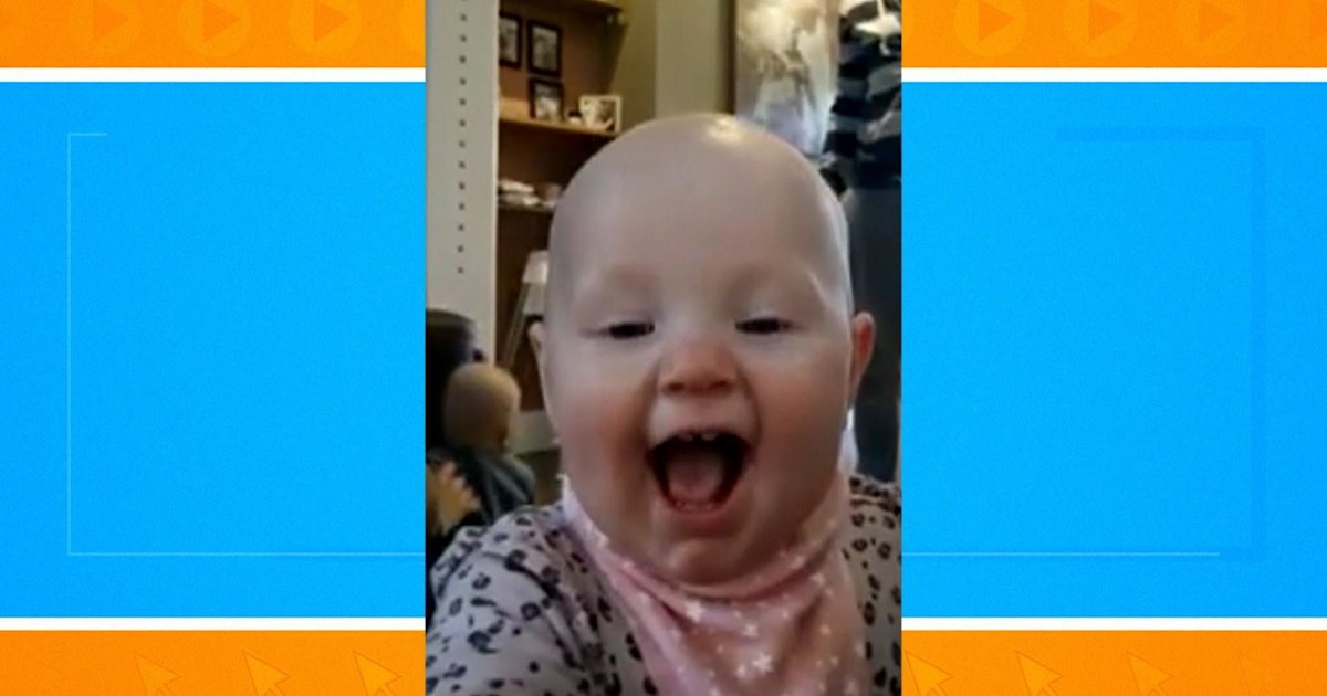 This baby’s sister photobombs sweet video of him taking his first steps