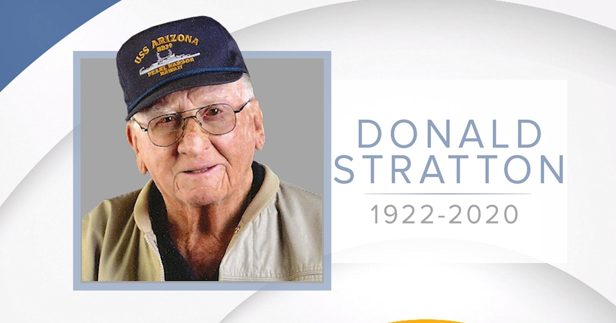 Donald Stratton, who survived attack on USS Arizona at Pearl Harbor ...