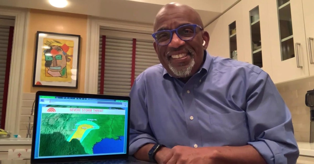 Al Roker does the weather forecast from home