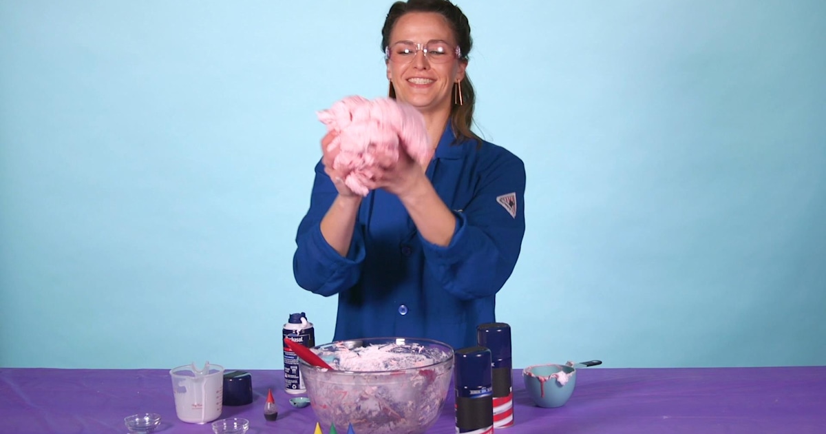 How to make puffy slime: Fun science experiment for kids at home