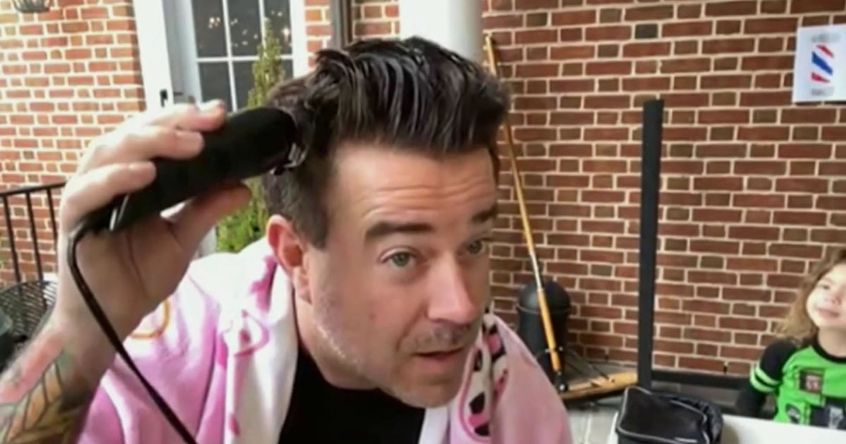Watch Carson Daly cut his own hair at home with help from J.Lo’s stylist
