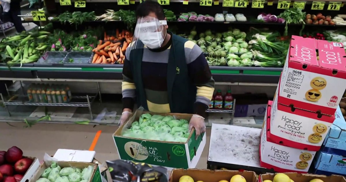 Grocery workers protest amid new concerns about their safety from virus