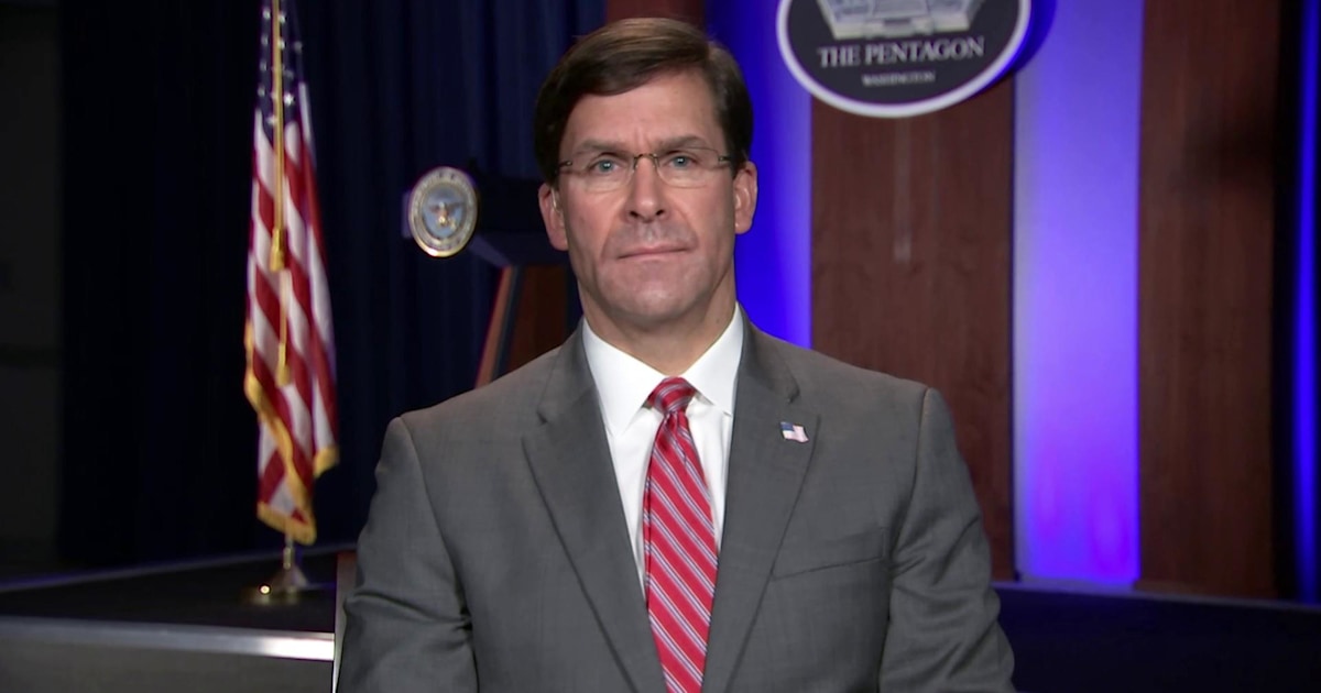 Secretary of Defense Mark Esper: Vaccine ‘absolutely possible’ by end ...
