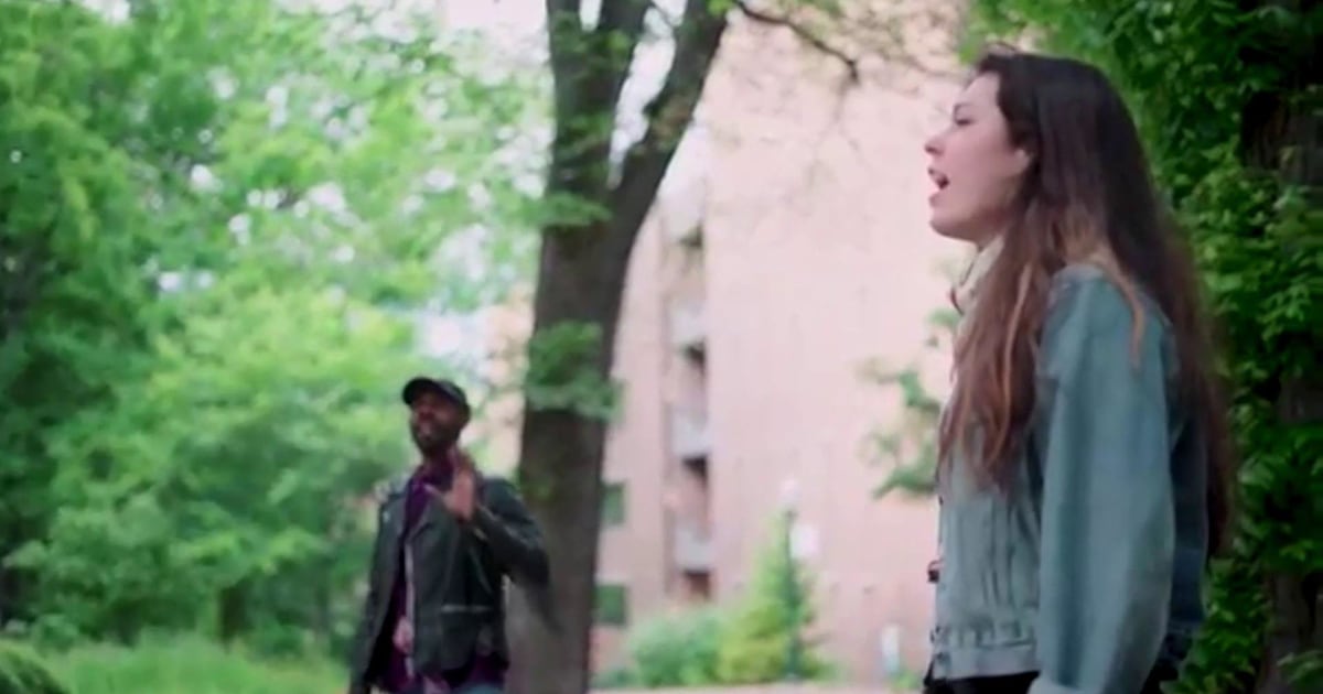 Opera singer joins student for duet on national anthem