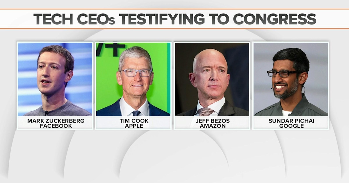 Tech CEOs set to testify before Congress Wednesday