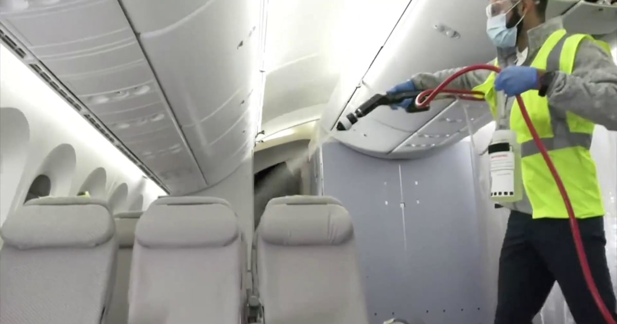 Airlines test effectiveness of cleaning, disinfecting routines