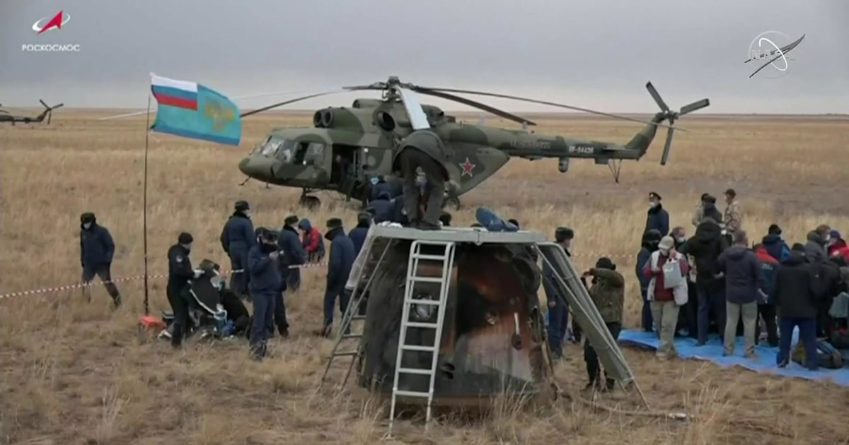 3 astronauts return home after 6 months in space