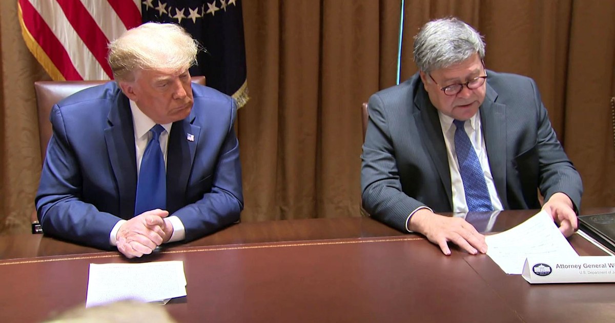 Trump considers firing Barr, pushes false election claims in lengthy video