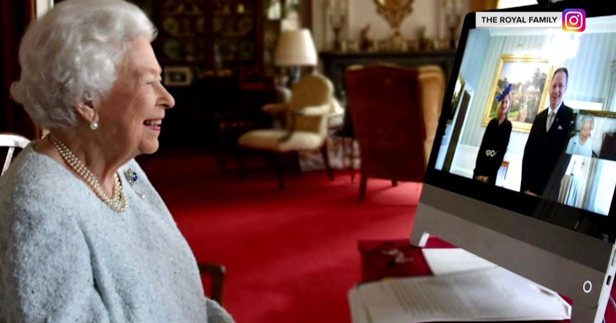 Queen Elizabeth II holds 1st virtual audience in video chat