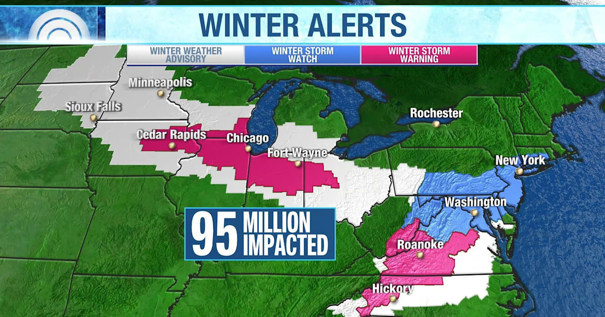Winter storm watch: 95 million under weather alerts