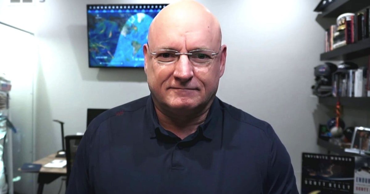 Retired astronaut Scott Kelly reacts to SpaceX all-civilian mission