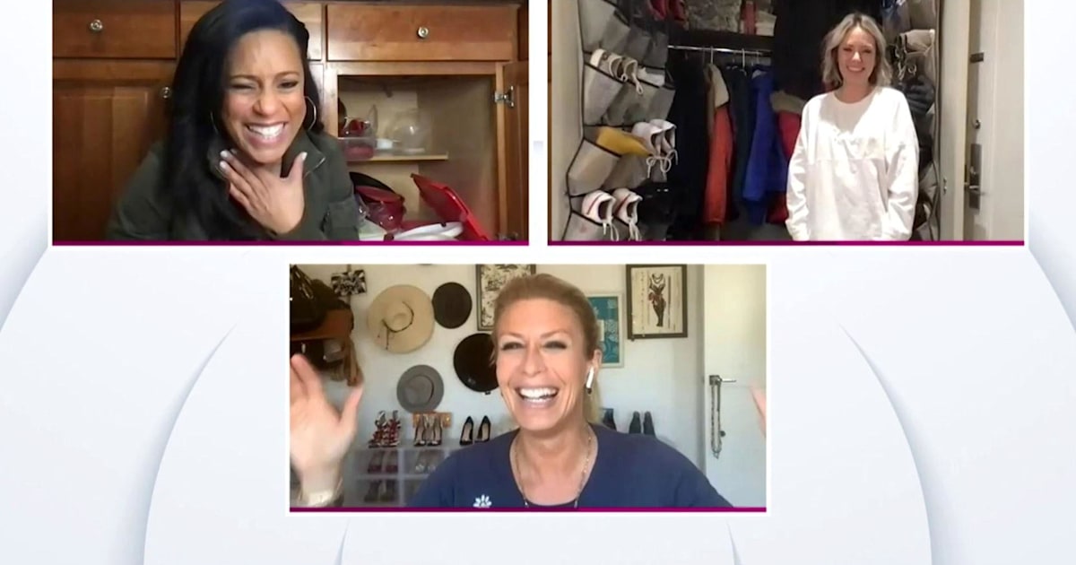 Jill Martin helps Dylan Dreyer and Sheinelle Jones spring clean