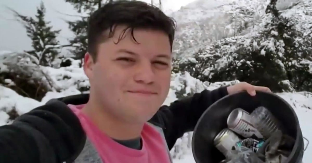 Young man cleans up California parks, 1 piece of trash at a time