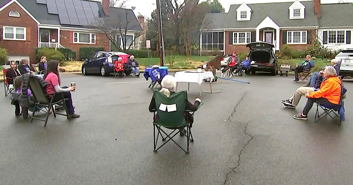 Neighbors hold nightly, distanced gathering to combat pandemic isolation