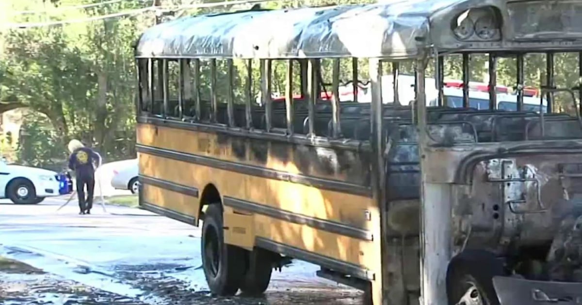Students safe after frightening school bus fire