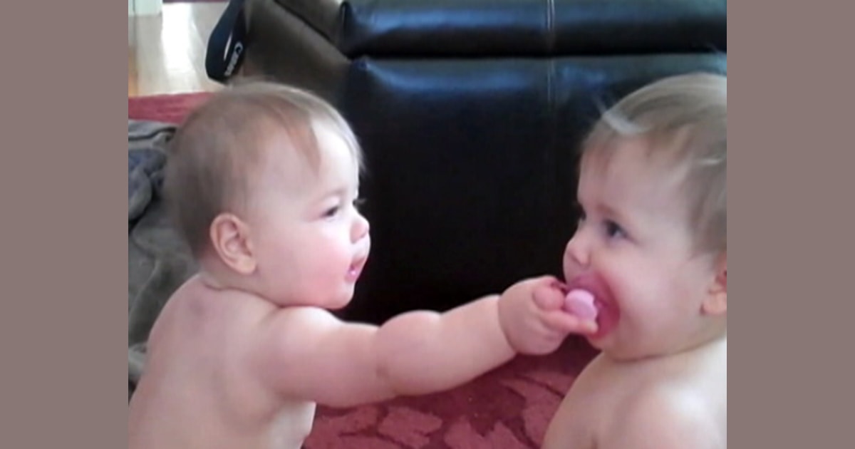 Twin girls square off in pacifier war