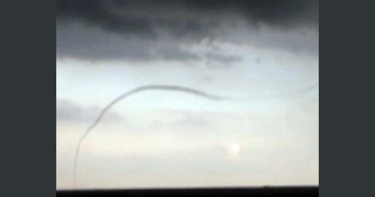Elephant trunk tornado forms in Oklahoma