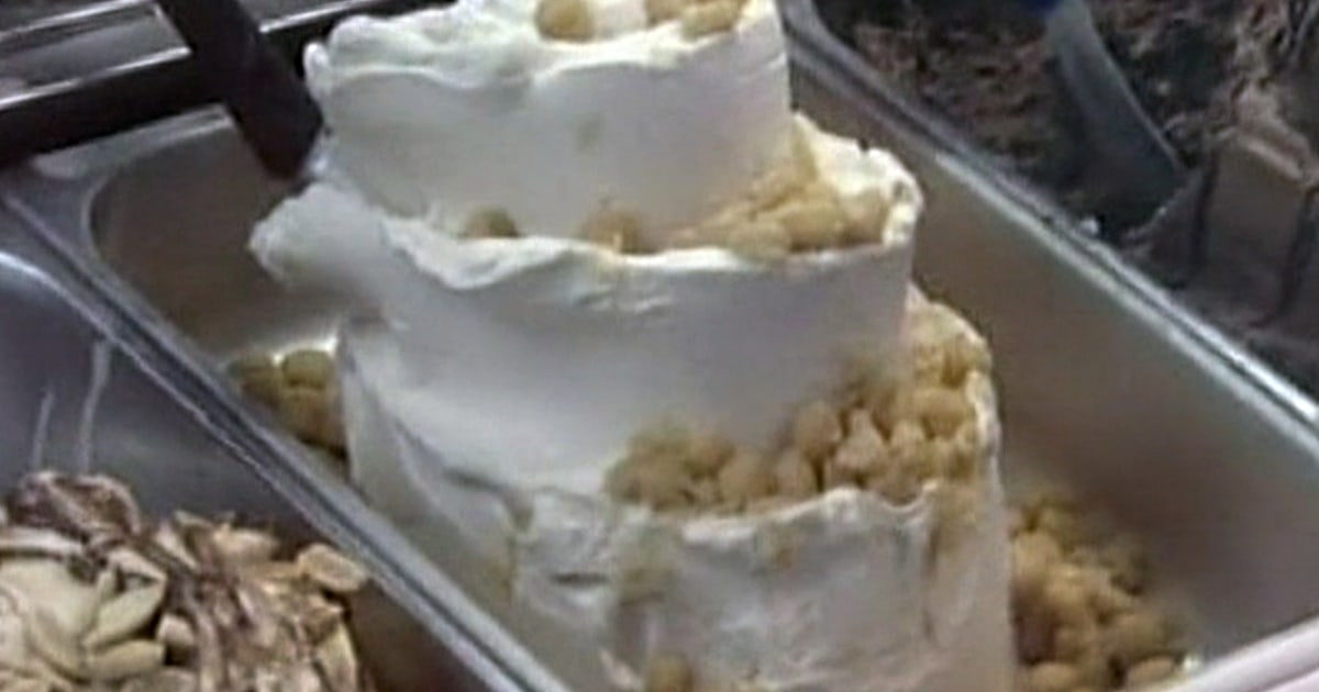 Two scoops of hummus ice cream