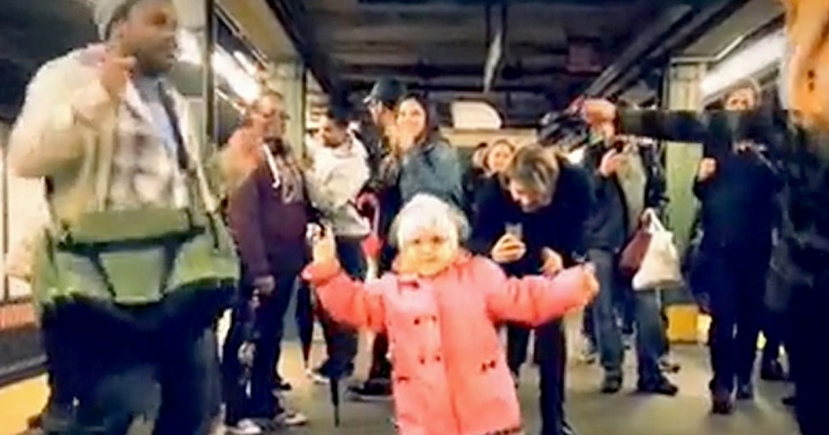 Little girl’s subway dance party goes viral