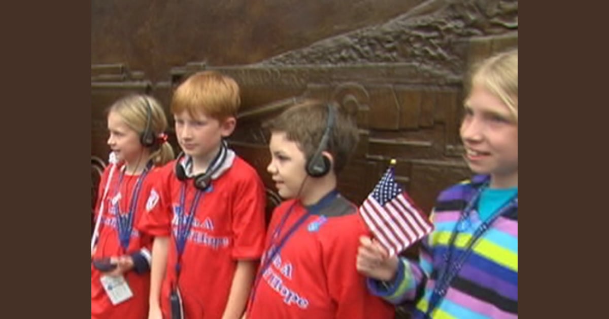 Children born on 9/11 visit Ground Zero