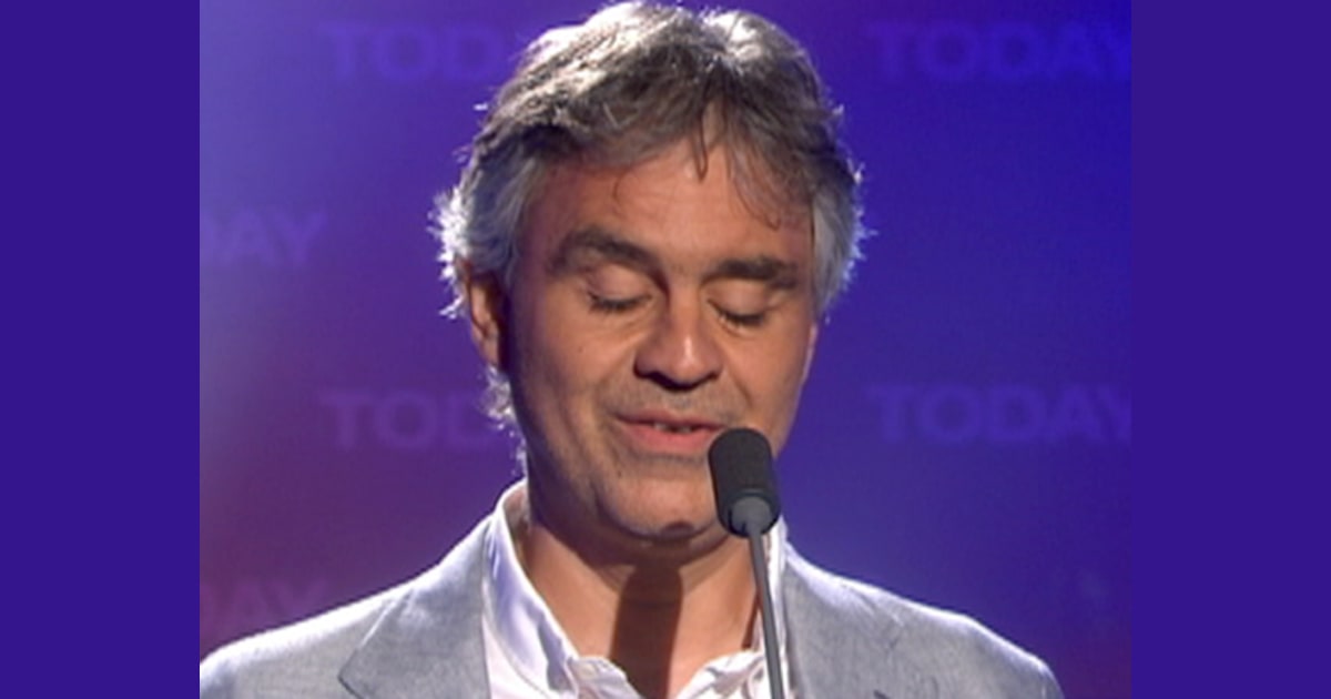 Andrea Bocelli serenades Studio 1A