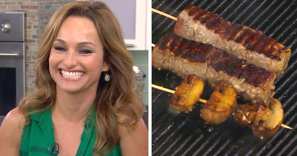 Giada cooks up savory shrimp and beef skewers