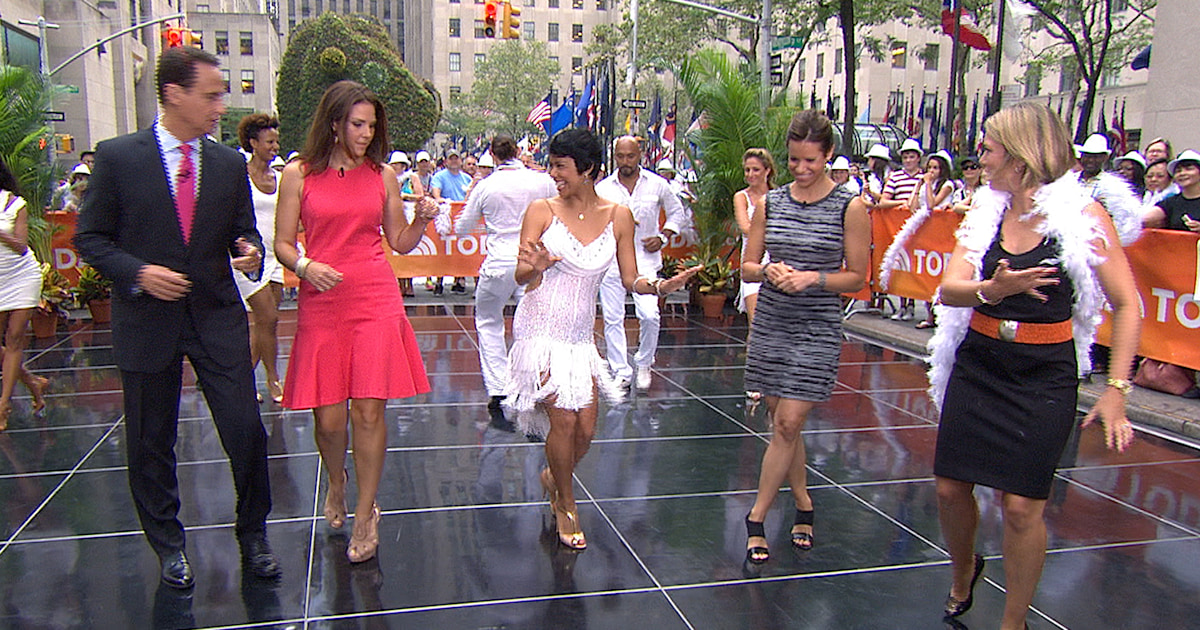 TODAY Learns to Salsa Dance on the Plaza