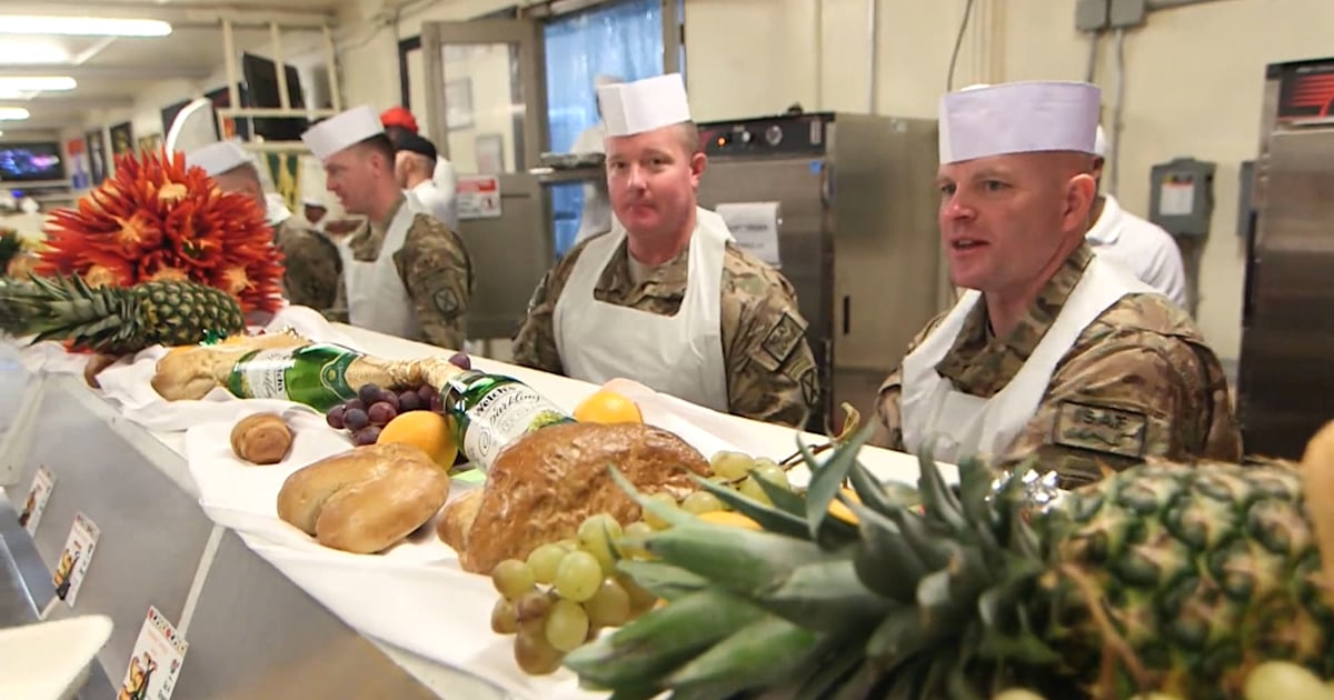 U.S. soldiers in Afghanistan celebrate Thanksgiving with new family
