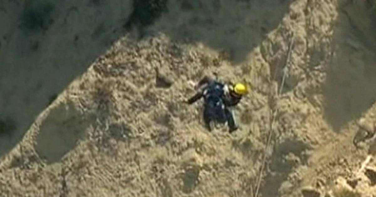 Two safe after dramatic cliff rescue